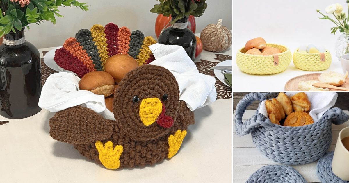 8 Bread Basket Free Crochet Patterns - Citchen